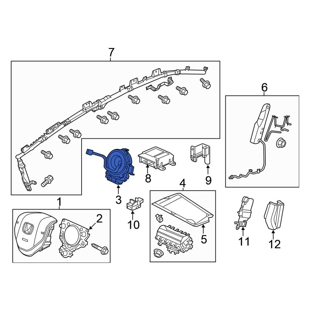 Honda OE 77900TR0A11 - Air Bag Clockspring