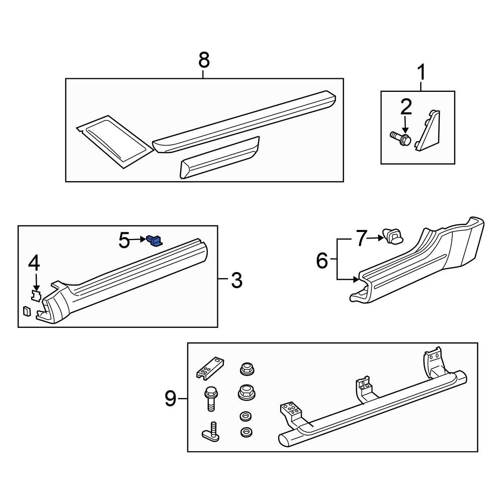Honda OE 91513SM4000 - Rocker Panel Molding Clip