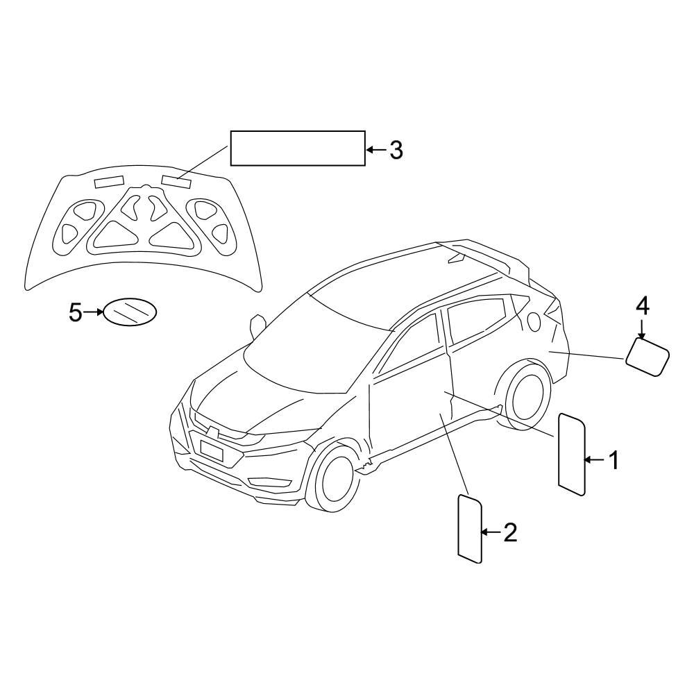 Honda OE 256185T0000 - Engine Decal