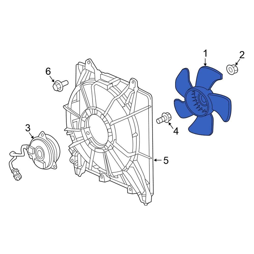 Honda OE 19020RSAG01 - Left Engine Cooling Fan Blade
