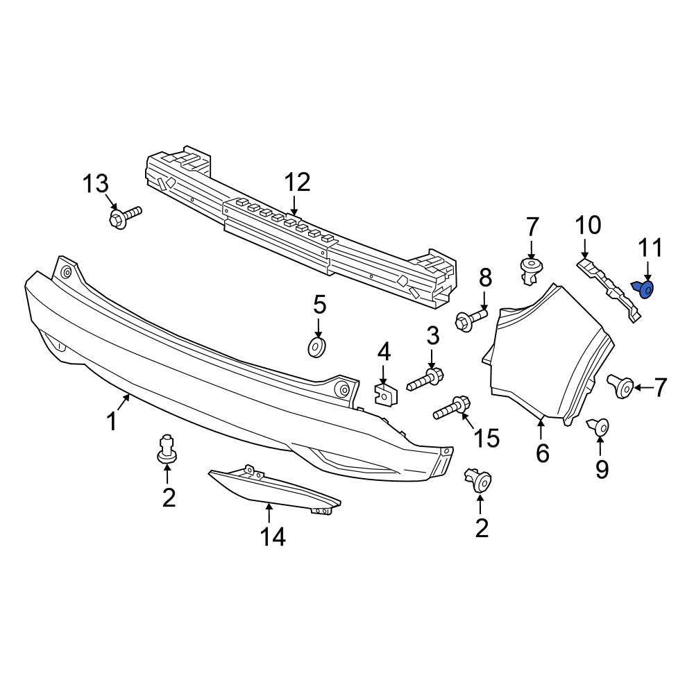 Honda OE 9390345480 - Bumper Corner Cover Screw