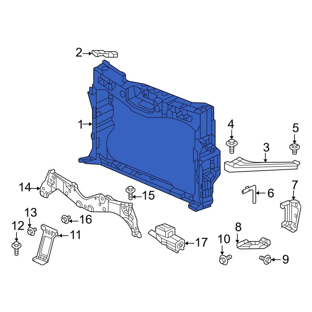 Honda OE 714113W0A01 - Front Radiator Support Panel