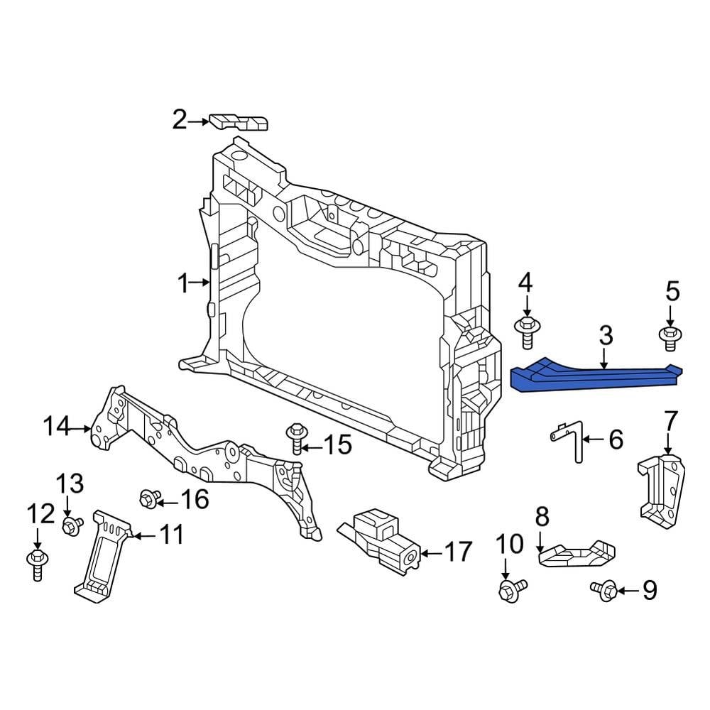 Honda OE 714653W0A00 - Left Upper Radiator Support Bracket