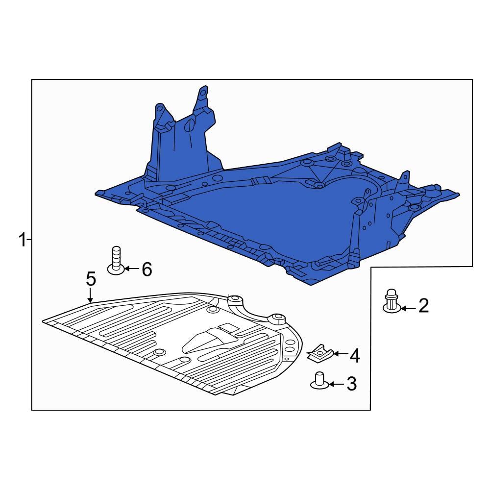 Honda OE 741103W0A01 - Front Radiator Support Splash Shield