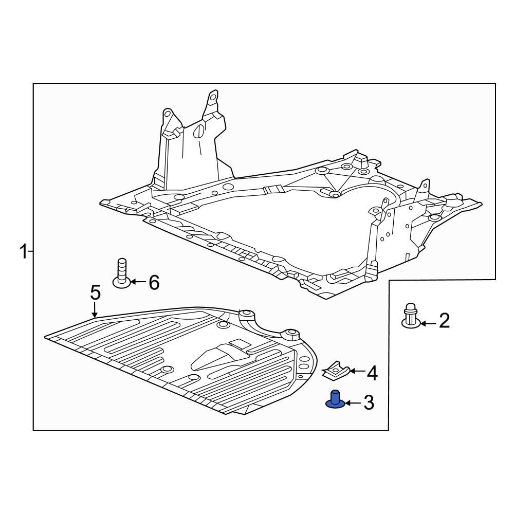 Honda OE 90105TBAA00 - Rear Radiator Support Splash Shield Bolt