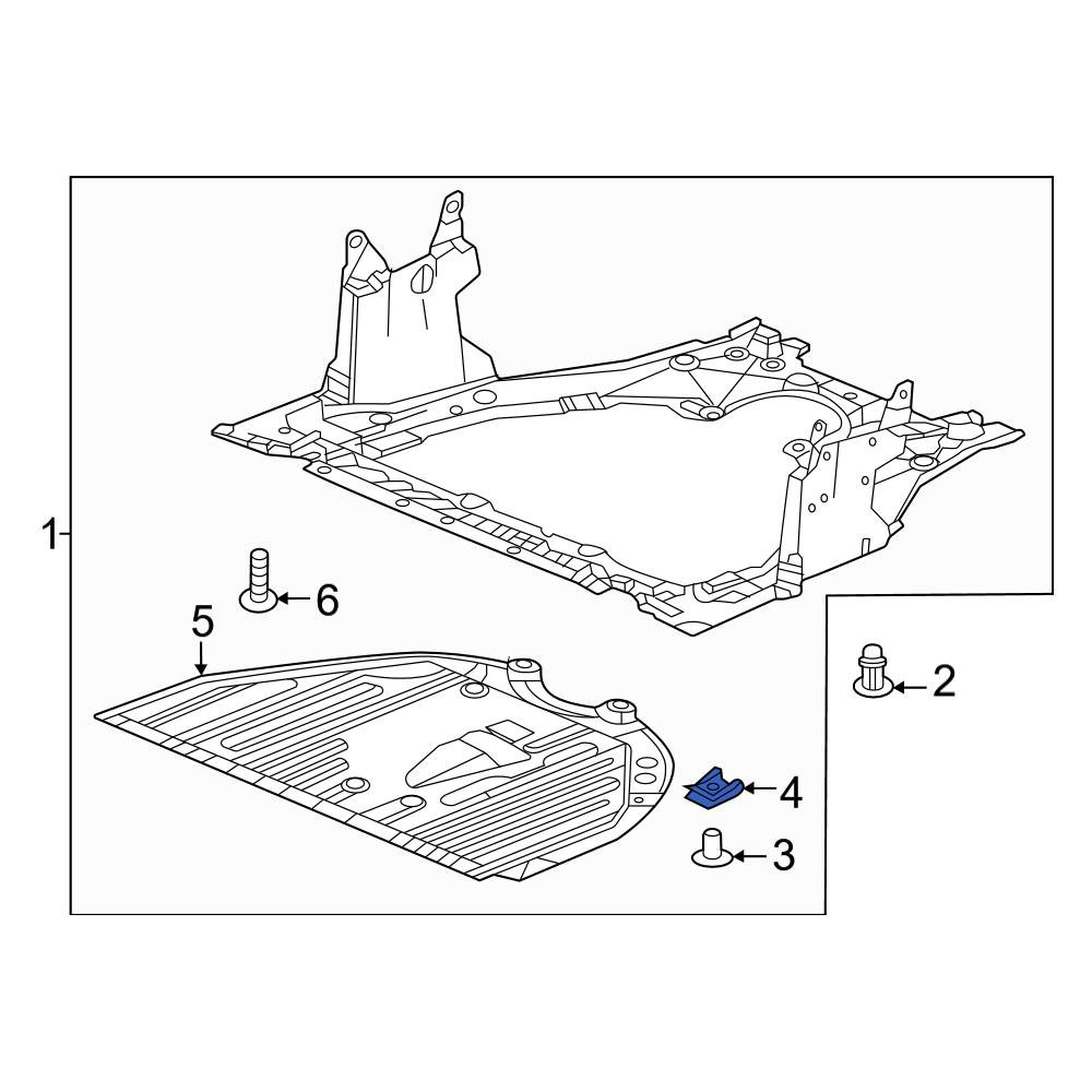 Honda OE 90673TY2A01 - Radiator Support Splash Shield Clip