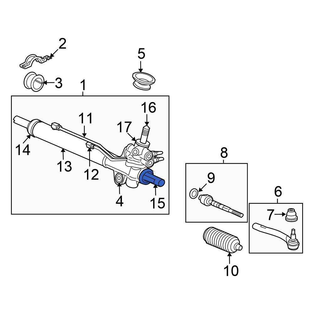 Honda OE 53626SZAA01 Front Rack And Pinion Rack Gear honda-oe-53626szaa01-front-rack-and-pinion-rack-gear