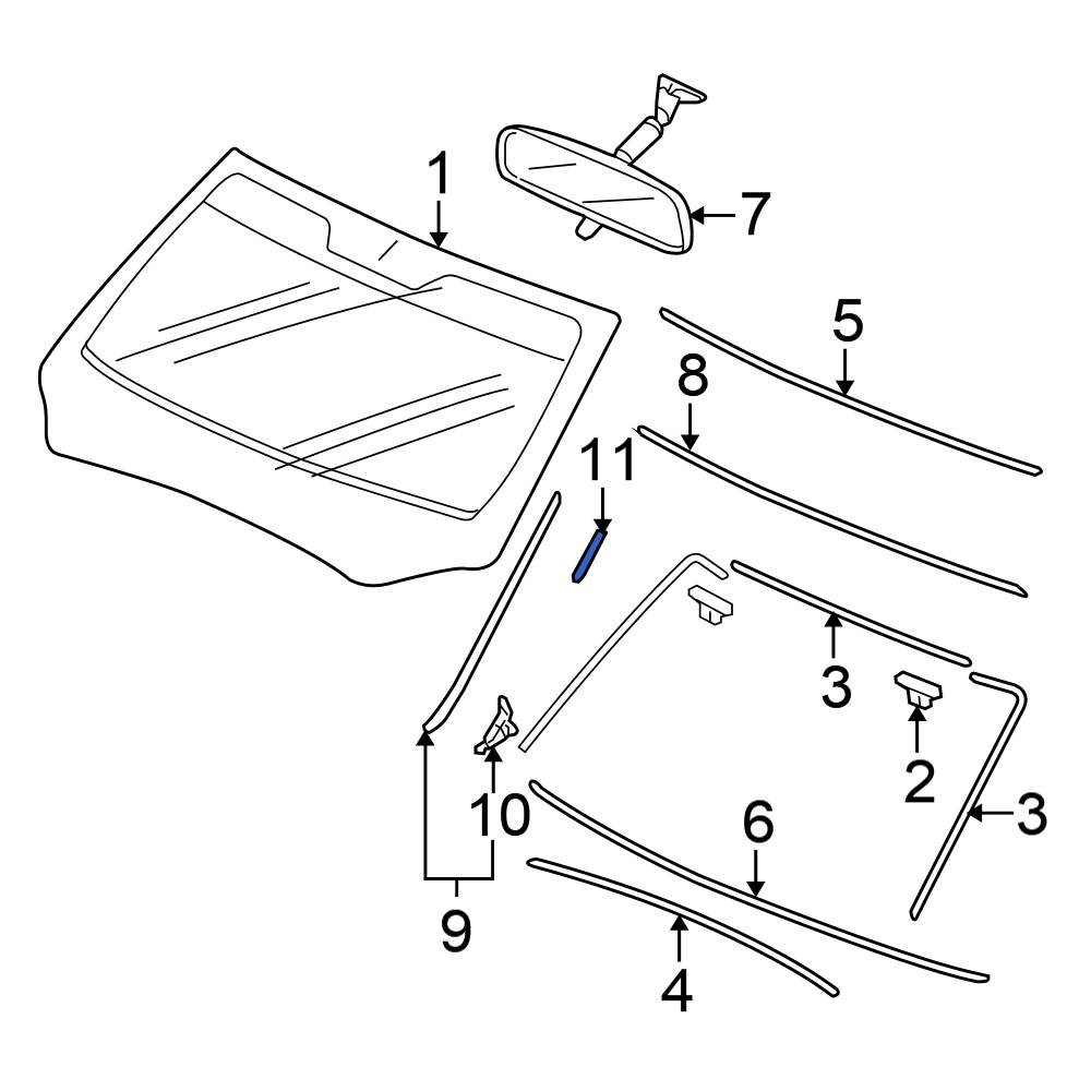 Honda OE 91570SZA305 - Windshield Clip