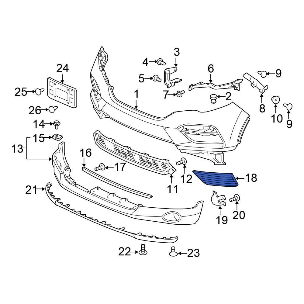 Honda OE 71102TG7A00 - Front Right Fog Light Cover