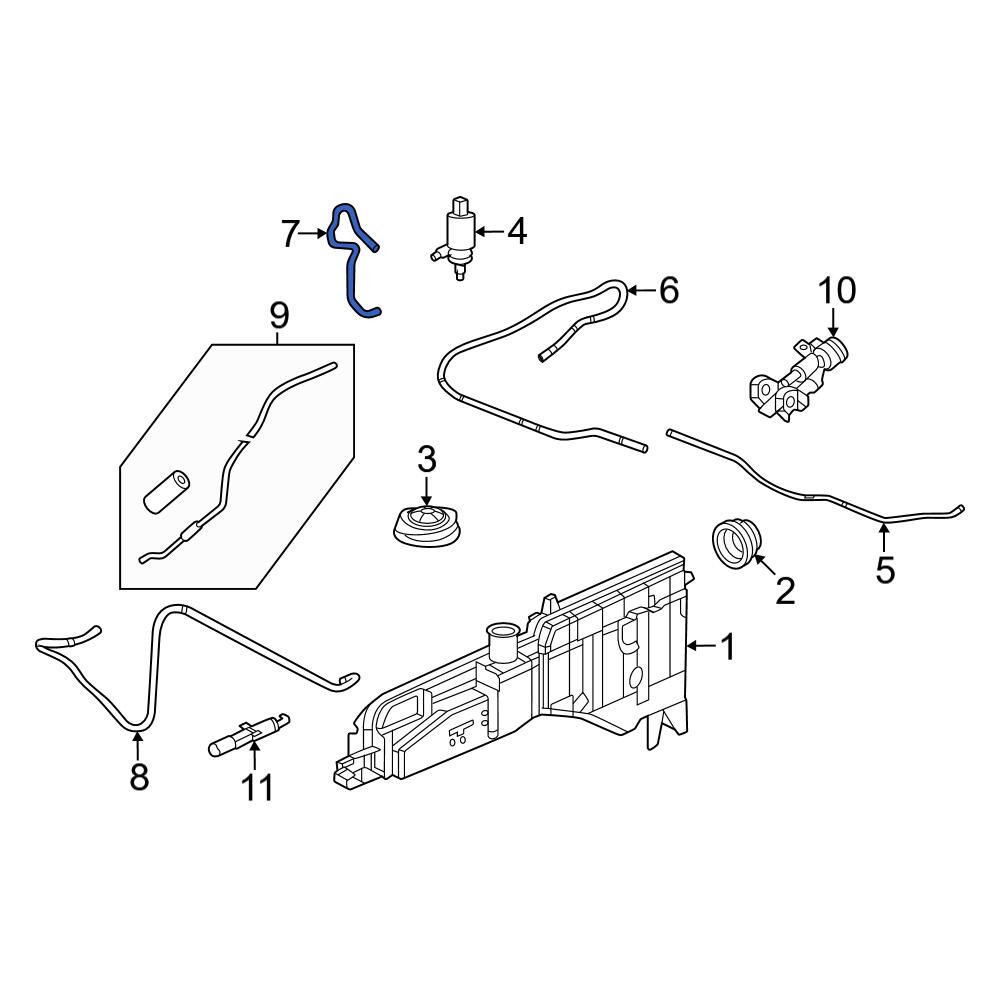Honda OE 76899T90A01 - Front Windshield Washer Hose