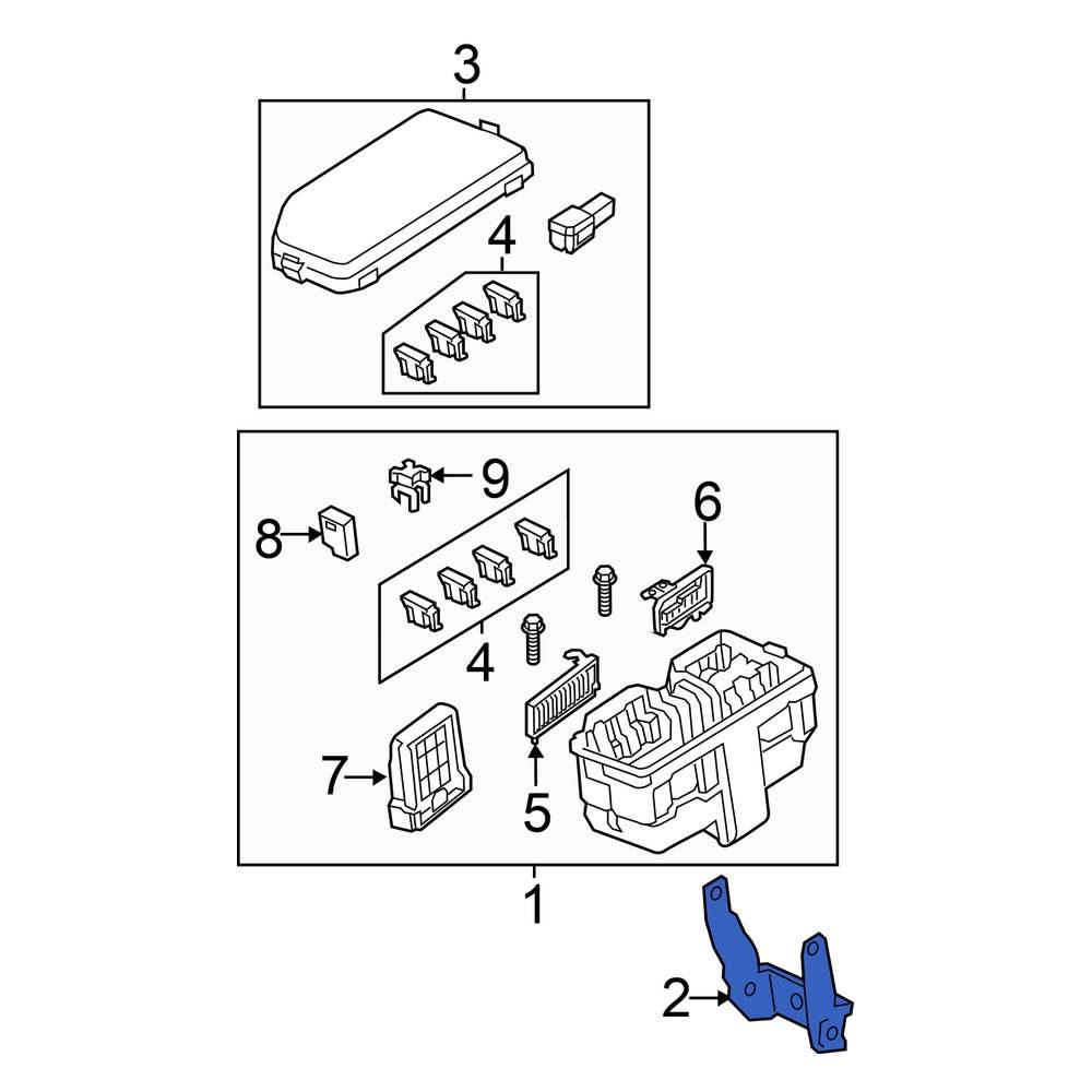 Honda OE 38252T0AA00 - Fuse and Relay Center Bracket