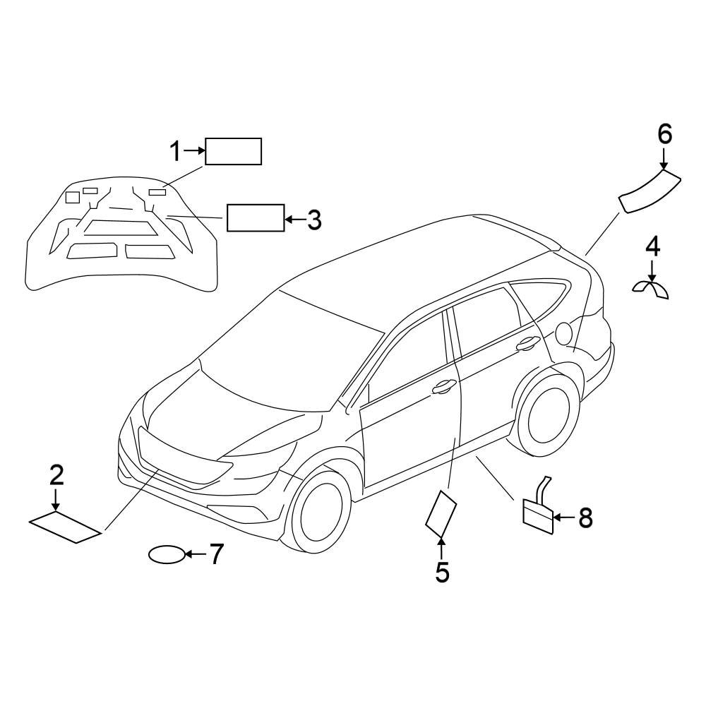 Honda OE 256185T0000 - Engine Decal