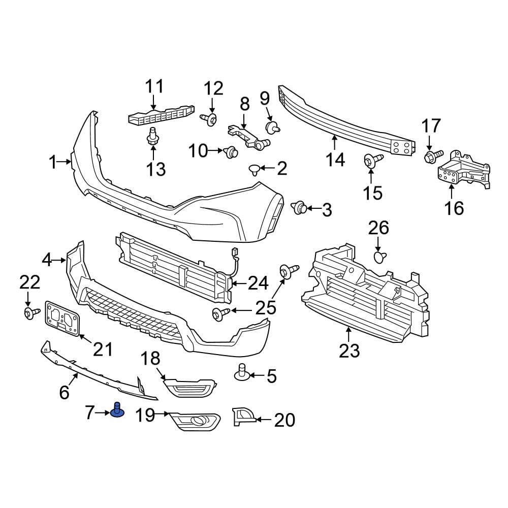 Honda OE 91513T6A003 - Spoiler Clip
