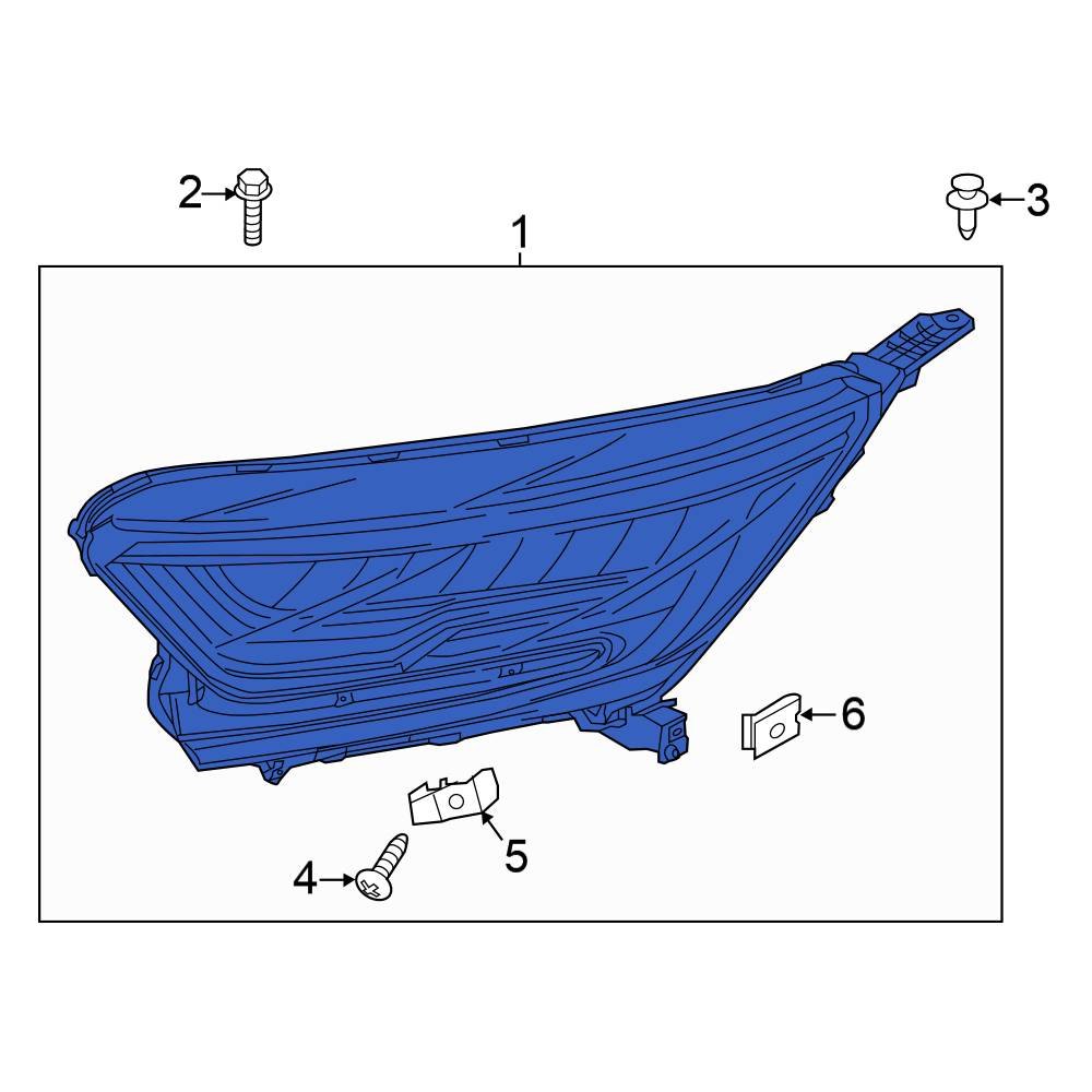 Honda OE 33100TLAA12 - Front Right Headlight Assembly
