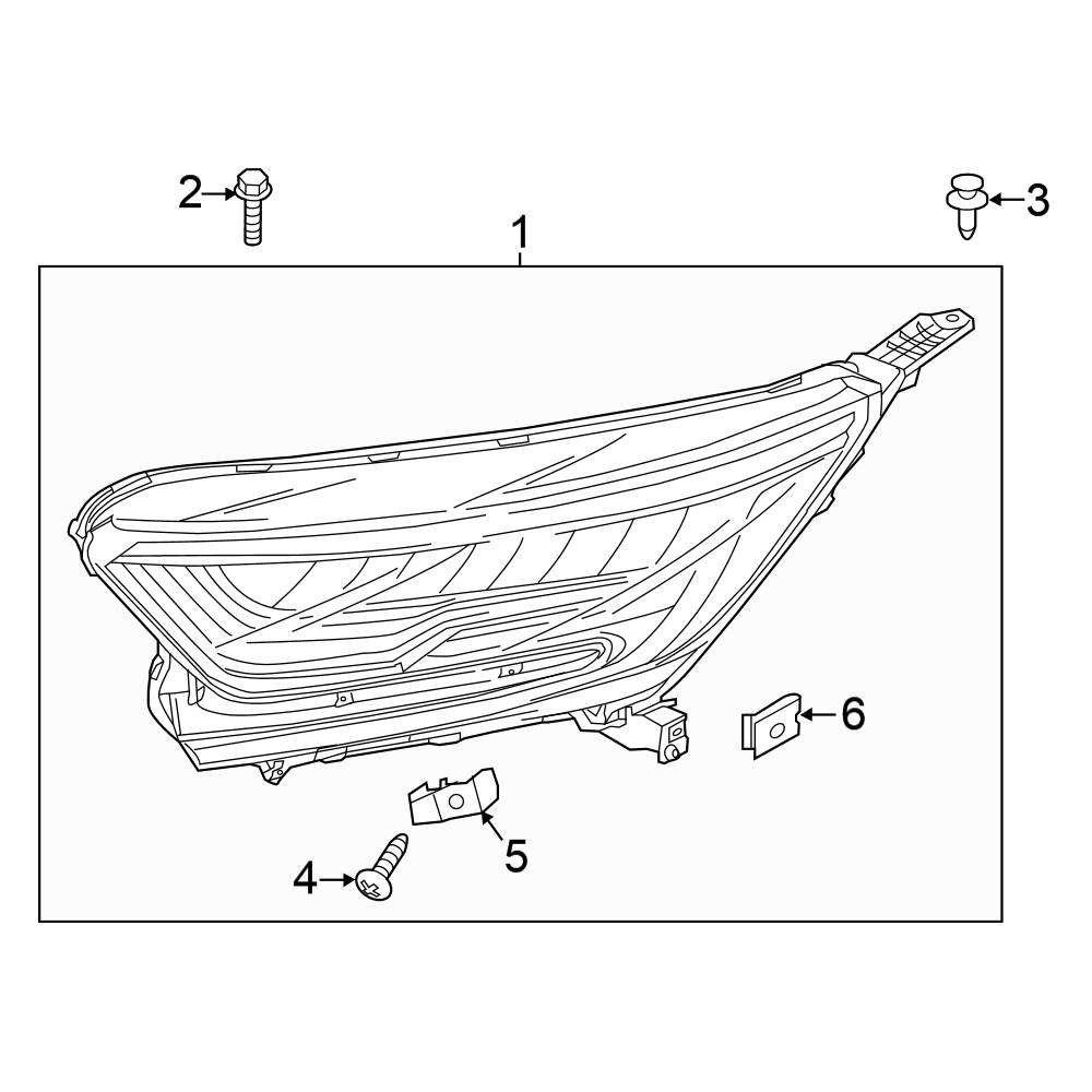Honda OE 33152TLAA01 - Left Headlight Fastener Clip