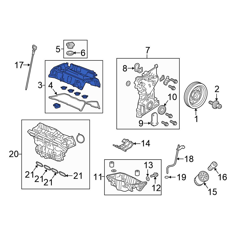 Honda OE 12310RDFA01 - Engine Valve Cover