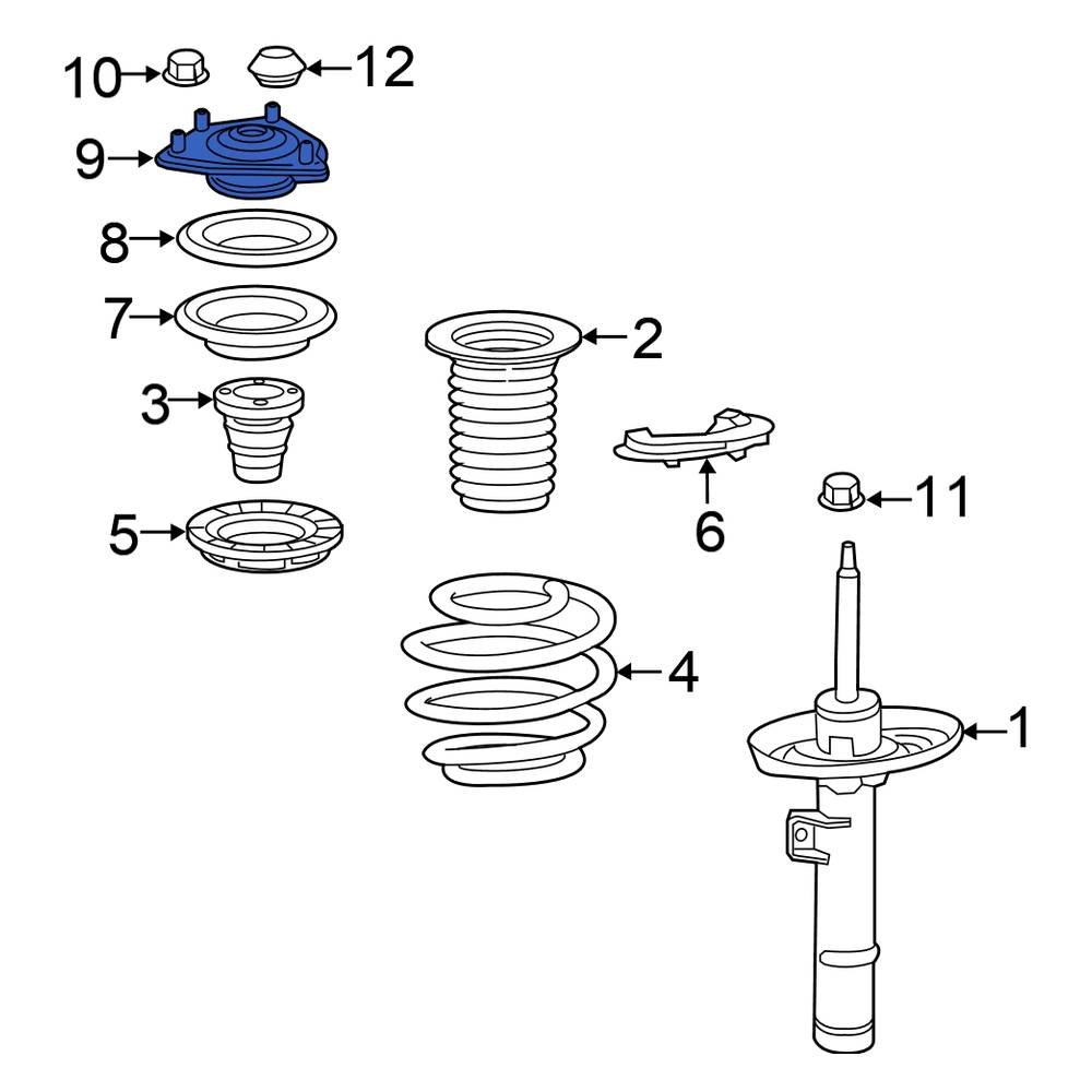 Honda OE 51670TLAA01 - Front Suspension Strut Mount