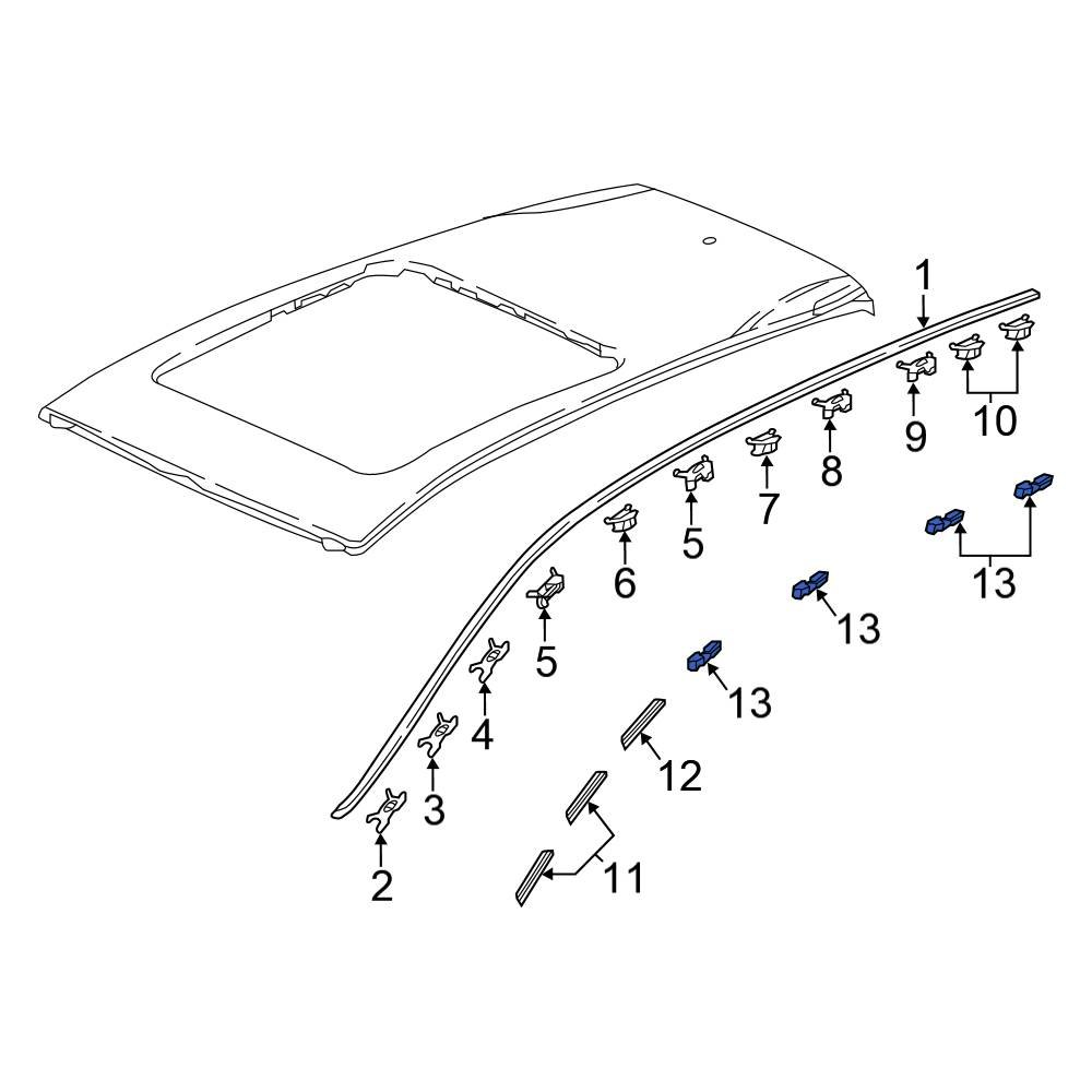 Honda OE 91572STKA01 - Roof Drip Molding Clip