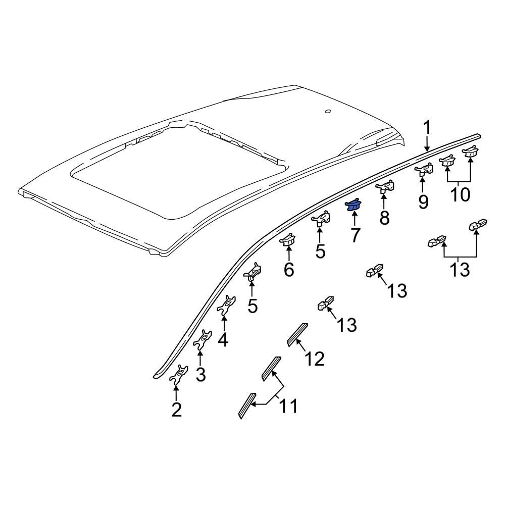 Honda OE 73166TLAA01 - Roof Drip Molding Clip