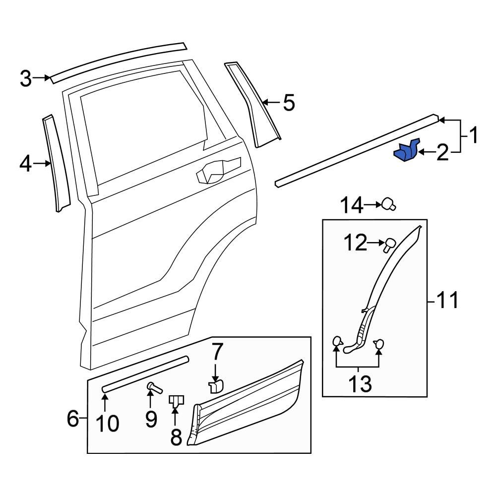 Honda OE 91503TLAA01 - Door Belt Molding Clip