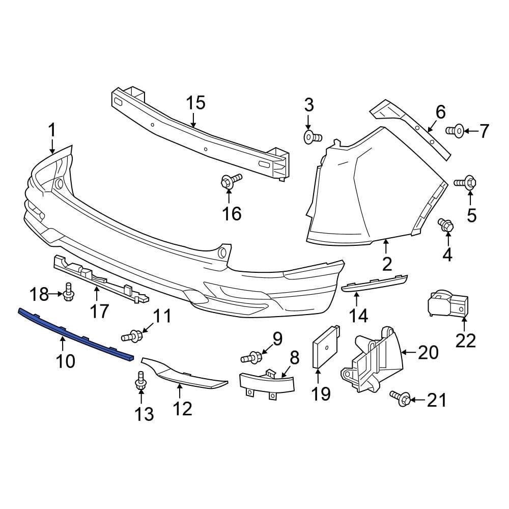 Honda OE 71118TLAA50 - Front Left Bumper Trim