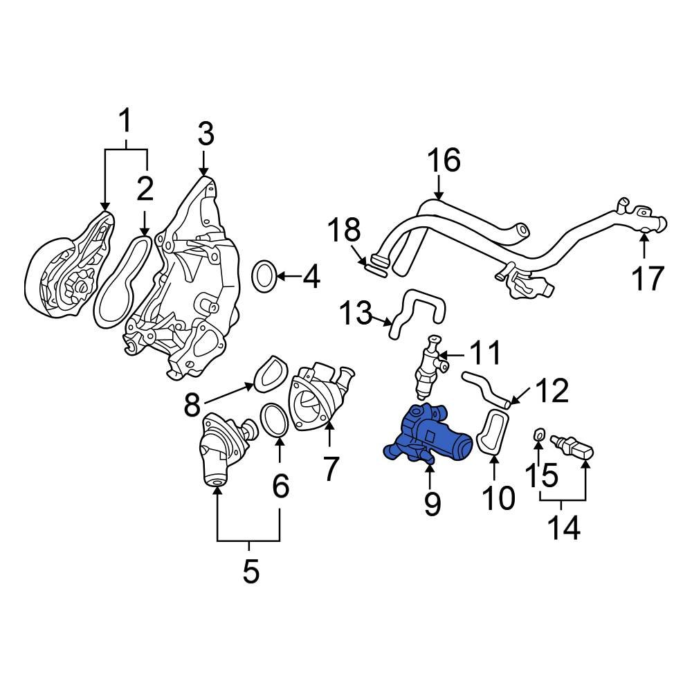 Honda OE 19350PRBA00 - Engine Coolant Outlet Flange