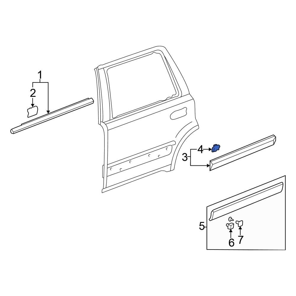 Honda OE 75305S0A003 - Door Molding Clip