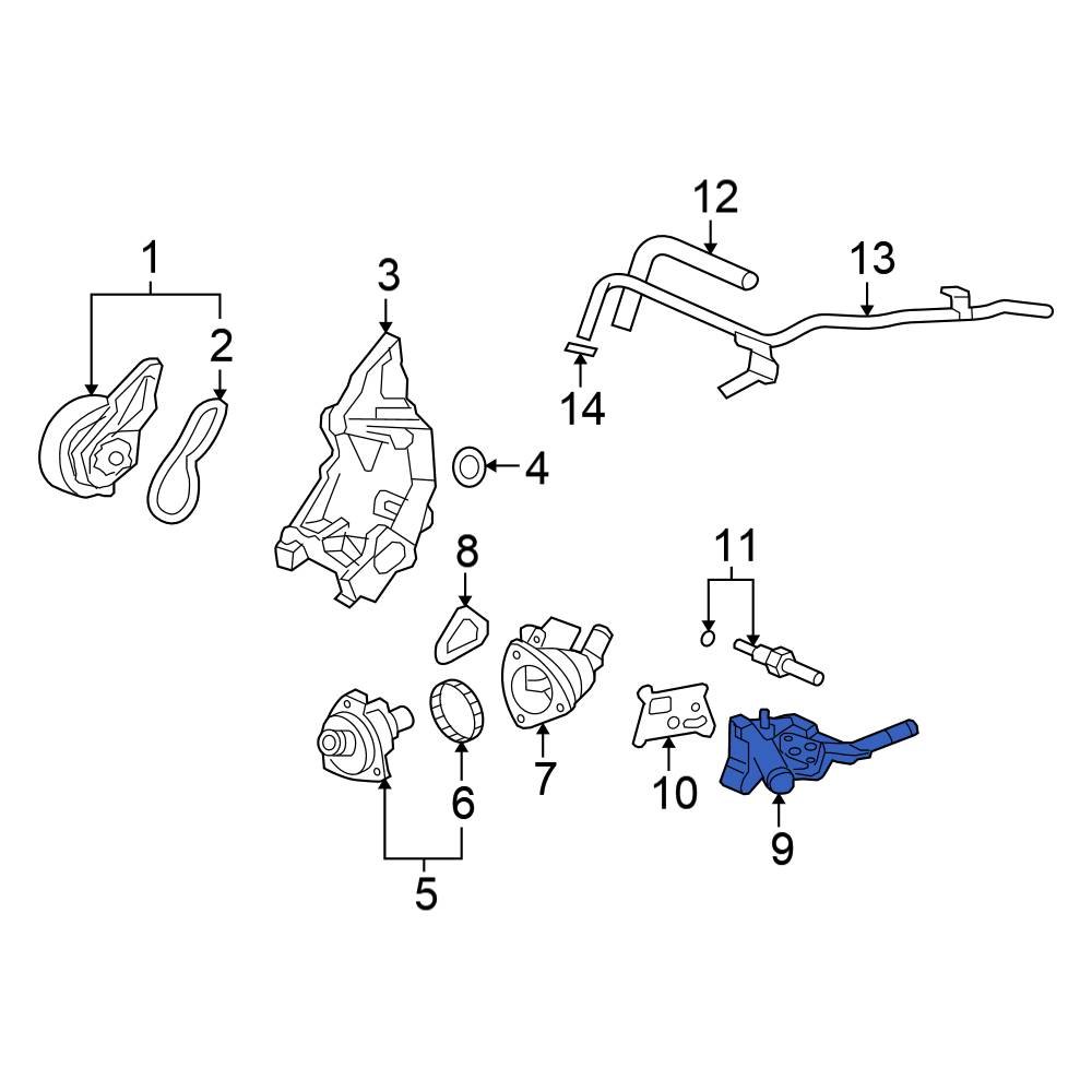 Honda OE 19350R40A00 - Engine Coolant Outlet Flange