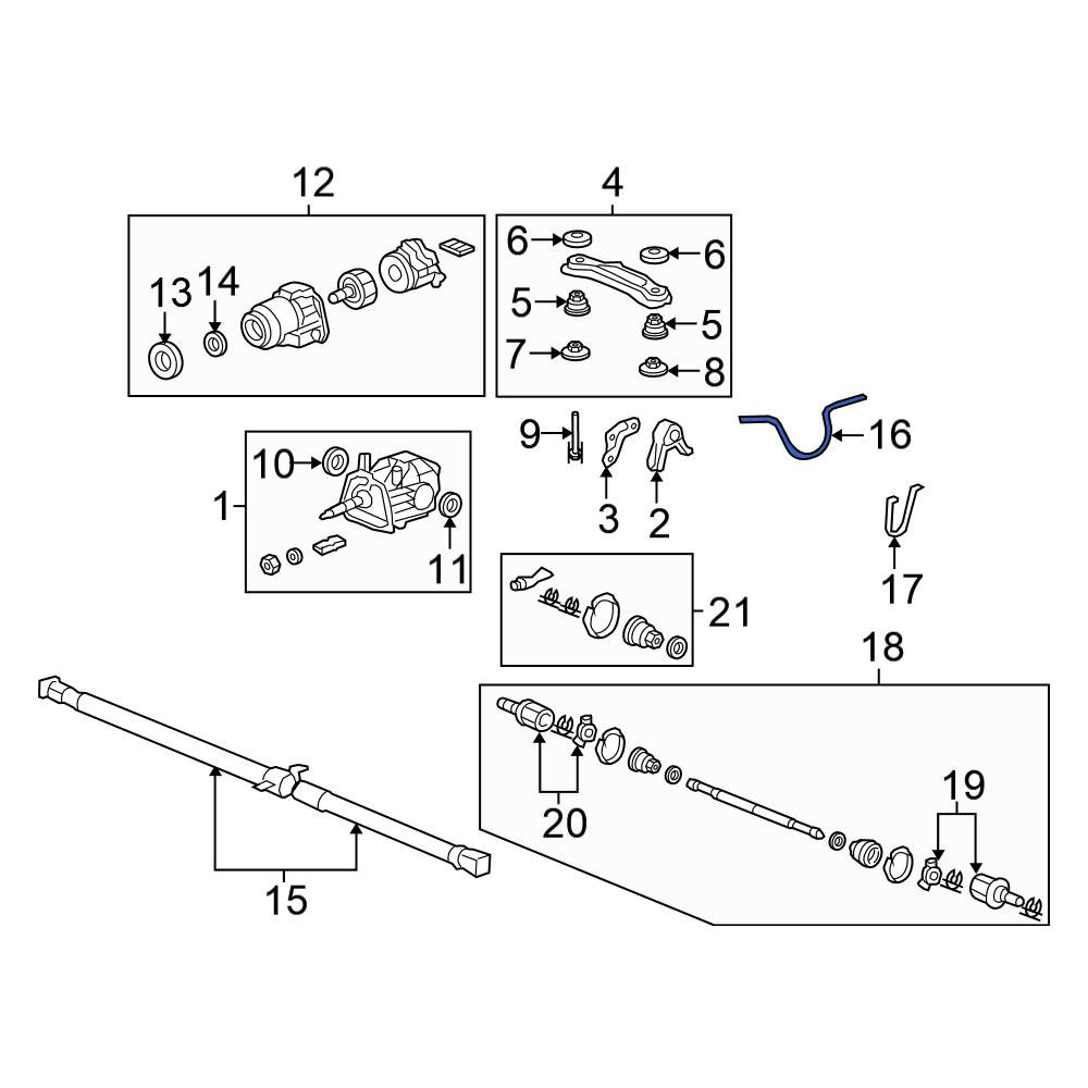Honda OE 40540SWAA00 - Front Drive Shaft Center Support