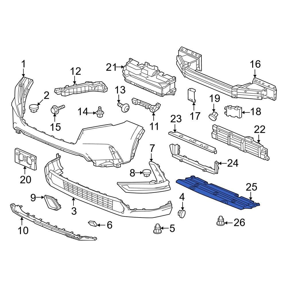 Honda OE 713713A0A00 - Front Upper Radiator Support Air Deflector