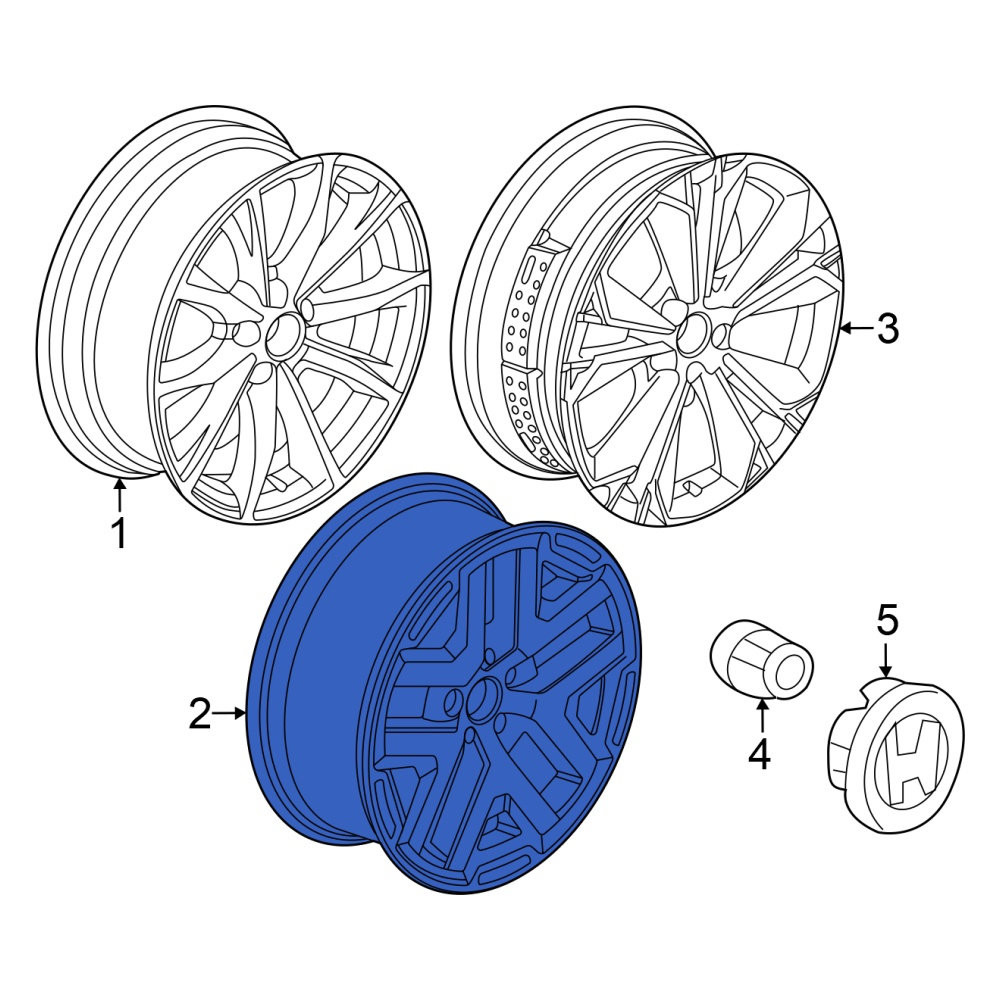 Honda OE 428003A0AA0 - Wheel