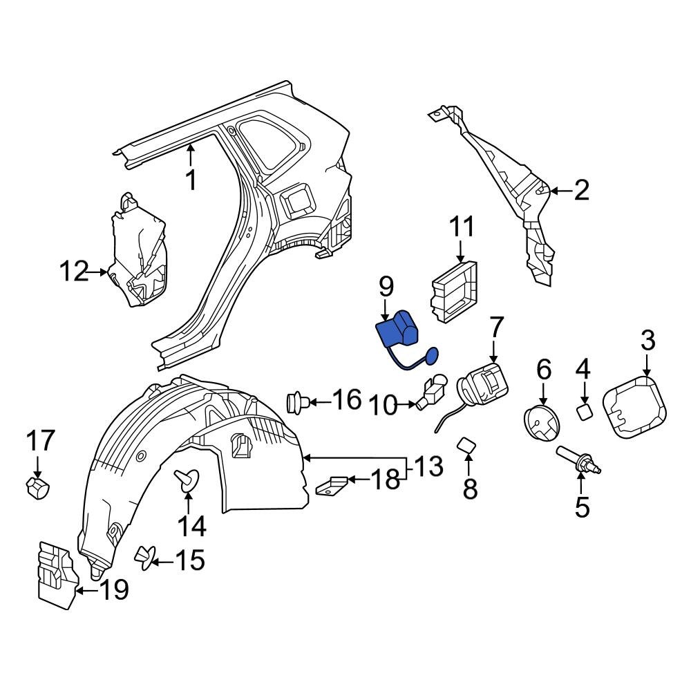 Honda OE 747003A0A01 - Rear Fuel Filler Door Lock Actuator