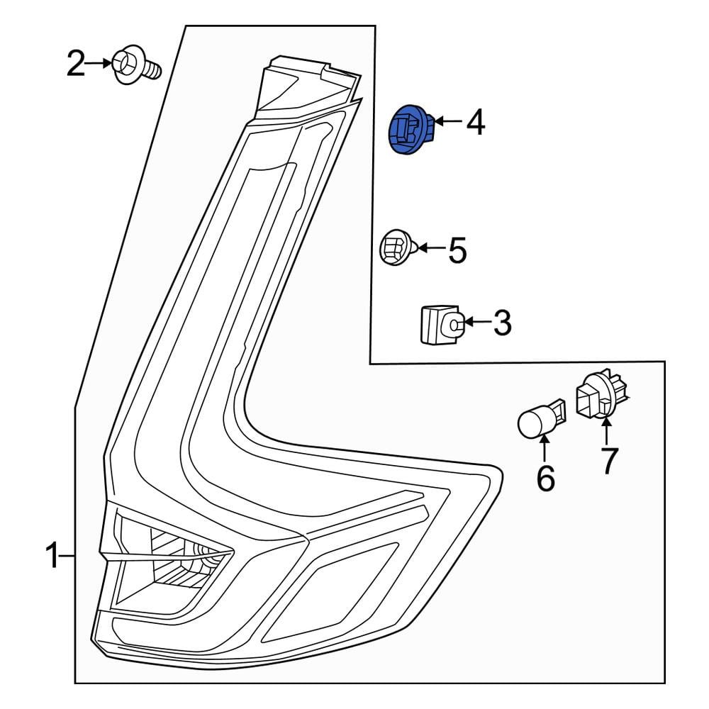 Honda OE 906503A0A11 - Tail Light Grommet