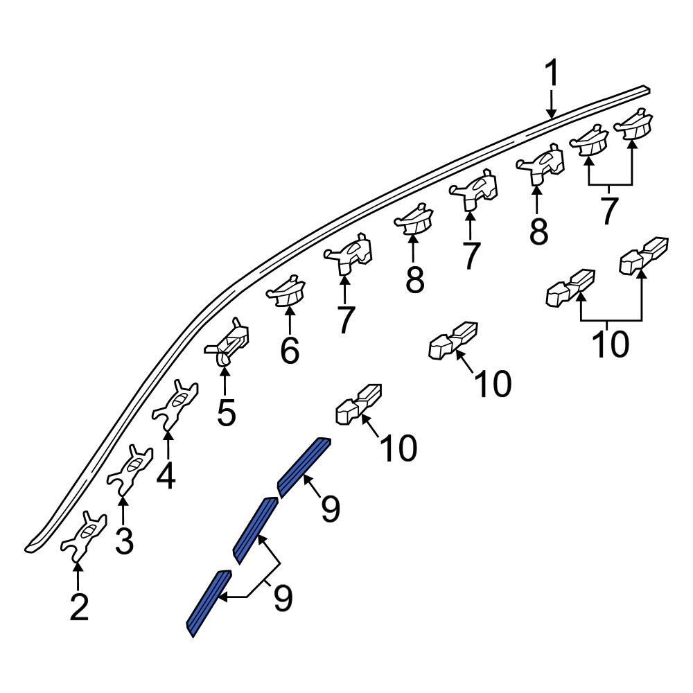 Honda OE 91570TLAA01 - Roof Drip Molding Clip