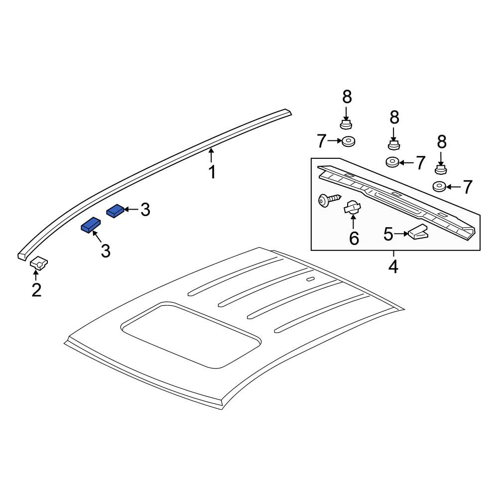 Honda OE 91502TG7A01 - Roof Molding Clip