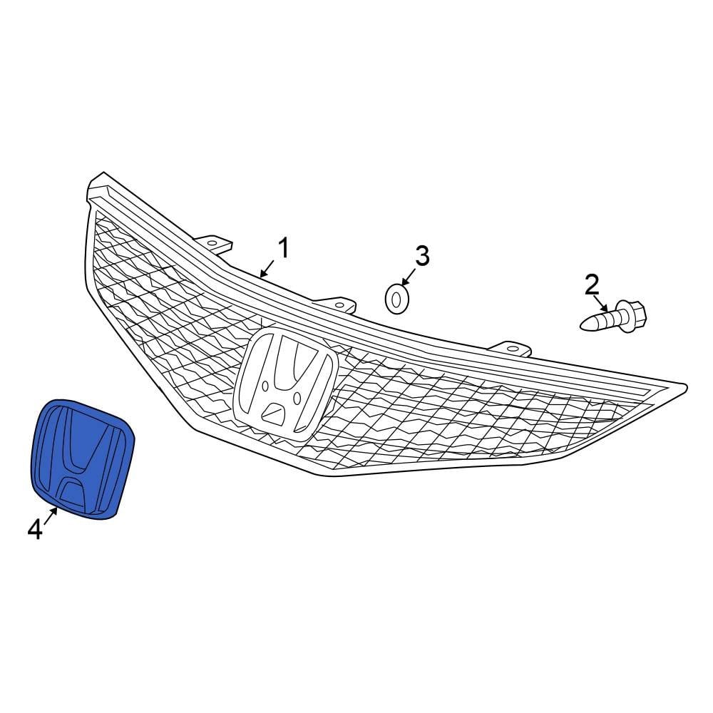 Honda OE 75700TF0000 - Front Grille Emblem