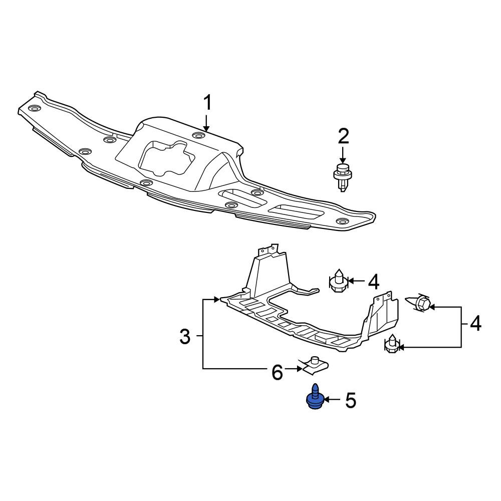 Honda OE 90114SE0000 - Rear Bumper Cover Screw