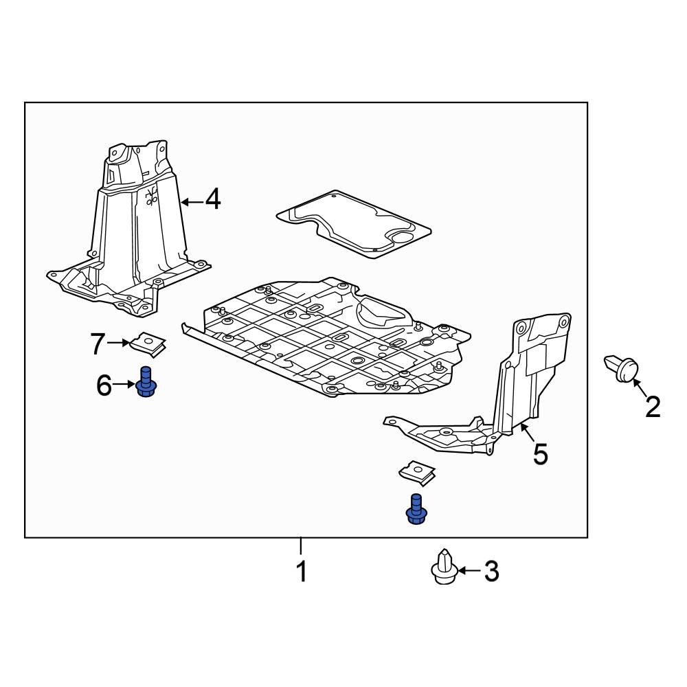 Honda OE 90114SE0000 - Rear Fender Liner Screw