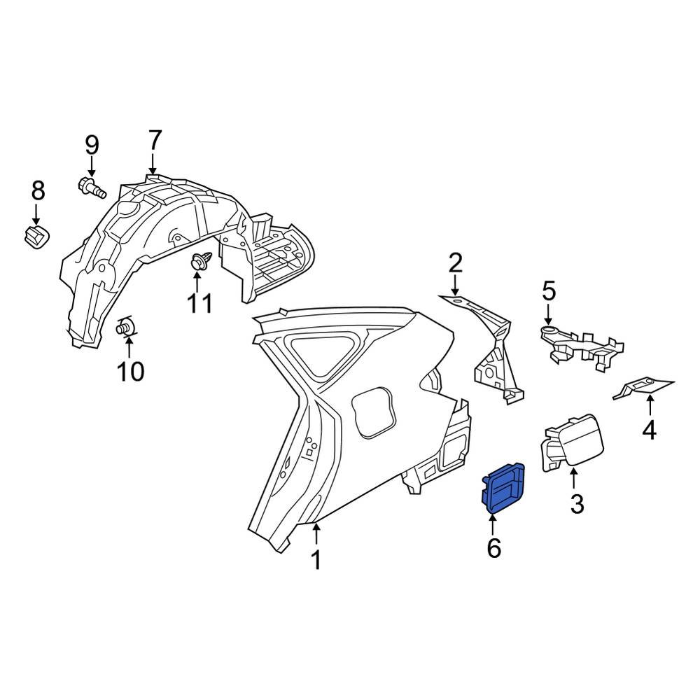 Honda OE 75450TBAA02 - Rear Quarter Panel Vent