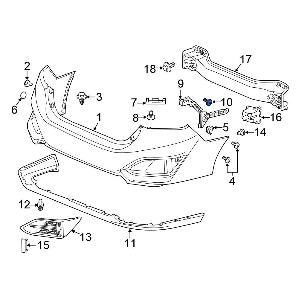 Honda OE 9390325320 - Bumper Guide Screw