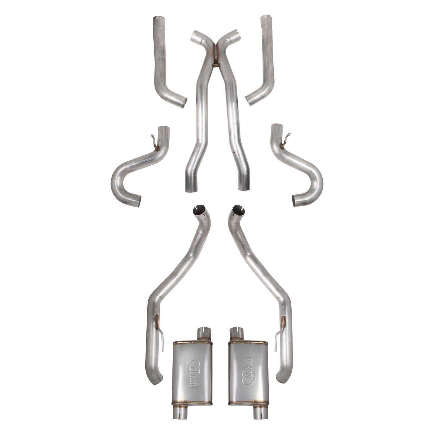 Hooker® 705013111RHKR - BlackHeart™ 304 SS LS Swap Header-Back Exhaust ...