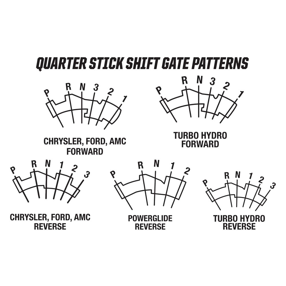Hurst Shifters® 3162006 - Quarter Stick™ Pistol-Grip Race Automatic ...