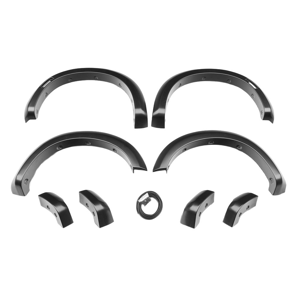 Husky® 2805931 - Flat Matte Black Front and Rear Fender Flares