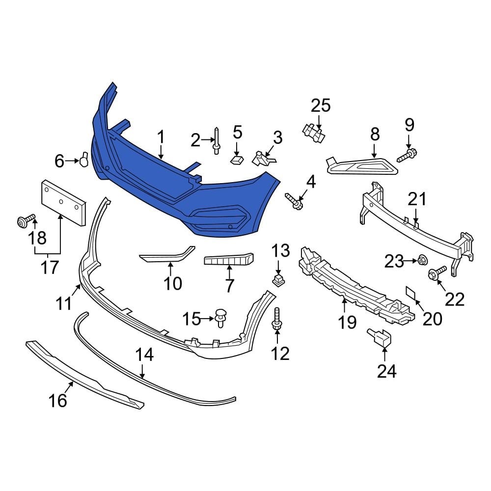 Hyundai OE 86511D3000 - Front Upper Bumper Cover
