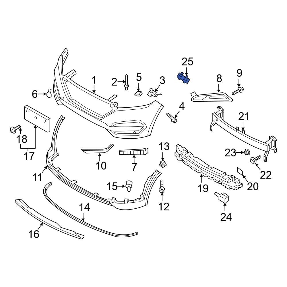 Hyundai OE 86514D3000 - Front Right Bumper Cover Bracket
