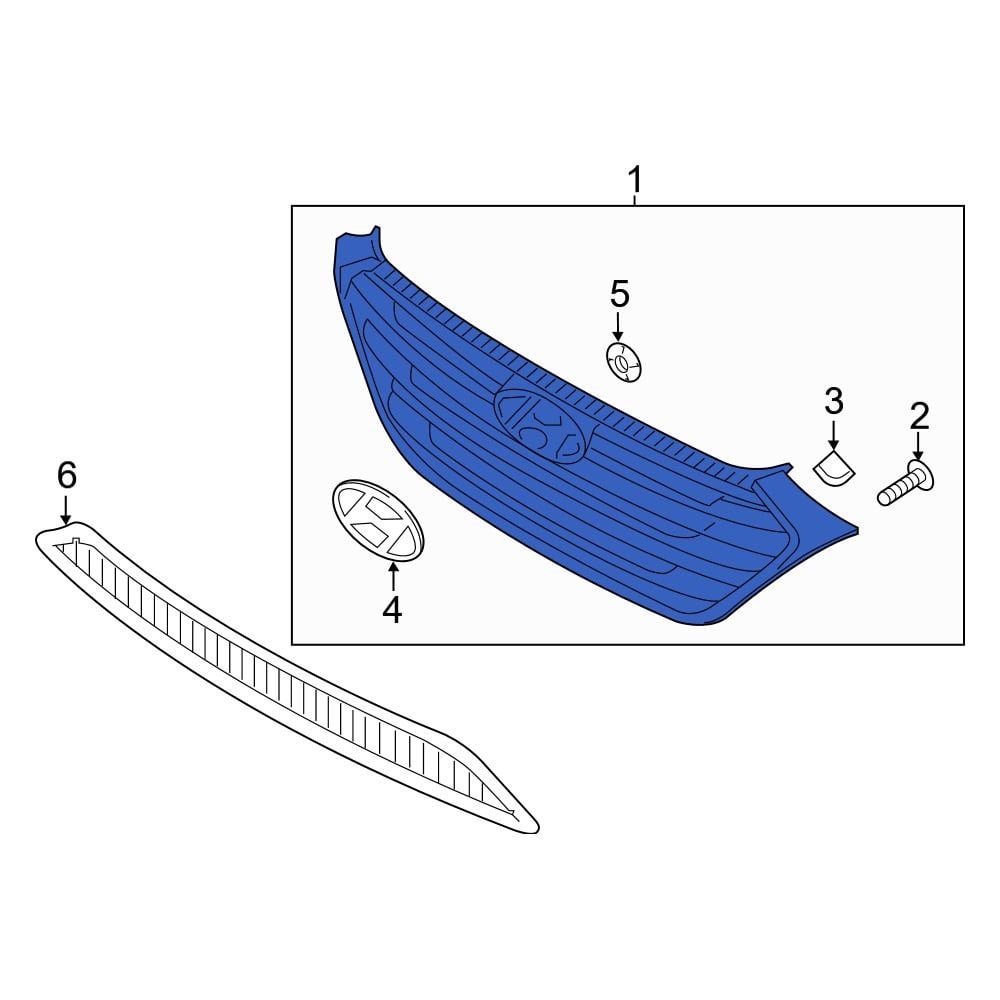 Hyundai OE 86561D3000 - Front Lower Grille