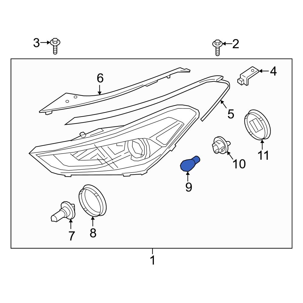 Hyundai OE 1864428087L - Front Turn Signal Light Bulb