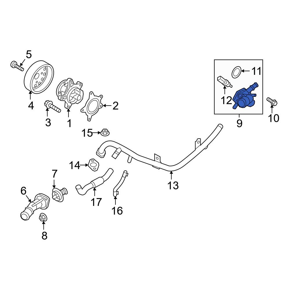 Hyundai OE 256002E500 - Engine Coolant Outlet Flange