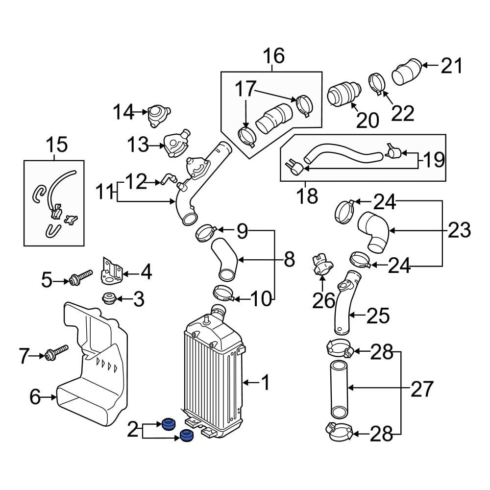 Hyundai OE 25336C5000 - Lower Radiator Insulator