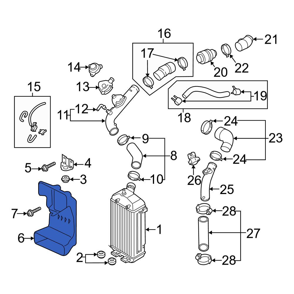 Hyundai OE 282772B740 - Intercooler Pipe
